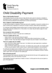 Child Disability Payment factsheet - English - Social Security Scotland