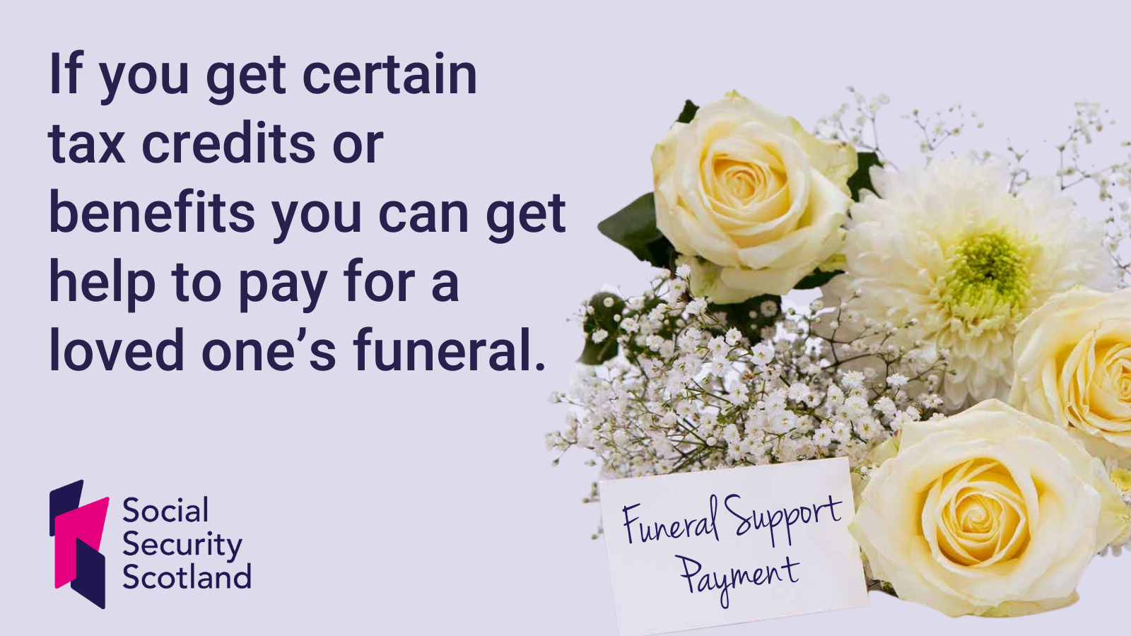 Funeral Support Payment social media graphics and text - Social ...